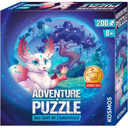Kosmos Puzzle Adventure Puzzle, Das Licht im Zauberwald, 200 Puzzleteile, Made in Germany, bunt