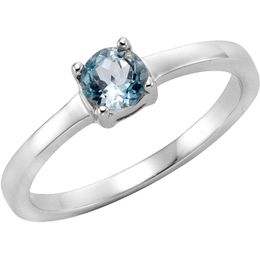 Firetti Silberring Schmuck Geschenk Silber 925 Fingerring Damenring Solitär, mit Blautopas (behandelt), blau|silberfarben