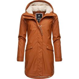 Ragwear Regenjacke Tinsley stylischer Regenparka für den Winter, braun