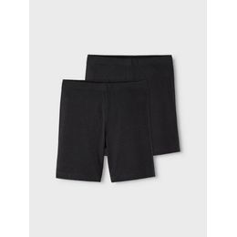 name it Radlerhose NKFVIVIAN 2P SOLID SHORT LEGGING NOOS (Packung, 2-tlg), schwarz