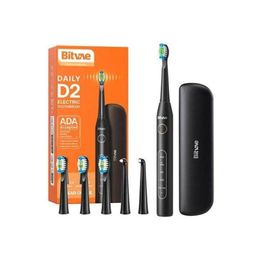 Bitvae Elektrische Zahnbürste Sonic toothbrush with tips set and travel case D2 (black)