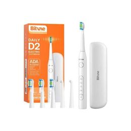 Bitvae Elektrische Zahnbürste Sonic toothbrush with tips set and travel case D2 (white)