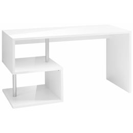 Schreibtisch Inosign "Esse" Tische Gr. B/H/T: 140 cm x 75 cm x 60 cm, weiß (weiß hochglanz) Schreibtische