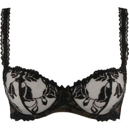 Aubade TM Softessence Balconette-BH, Stickerei, Spitze, für Damen, schwarz, 70G