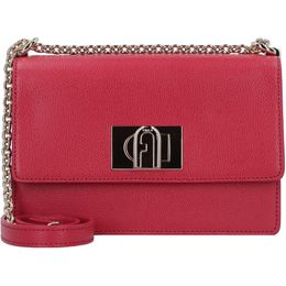 Furla Umhängetasche, Twist-Lock, Leder, für Damen, rot