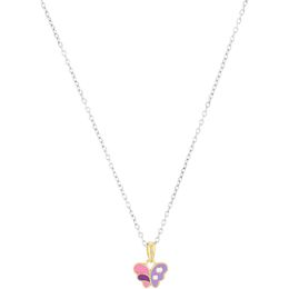 Prinzessin Lillifee Kinder Kette mit Anhänger, 925er Sterling Silber, tricolor