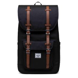 HERSCHEL Classics Rucksack, Dornschließe, Markenpatch, schwarz