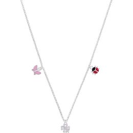 Prinzessin Lillifee Kinder Kette mit Anhänger, 925er Sterling Silber, mehrfarbig