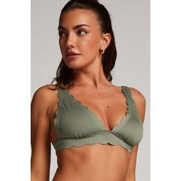 Hunkemöller Hunkemöller Triangel-Bikini-Oberteil Scallop grün