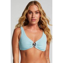 Hunkemöller Hunkemöller Bikini-Crop-Top Crinkle Blau