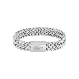 Armband Lacoste "Schmuck Edelstahl Fantasiekette WEAVE" Armbänder Gr. Edelstahl, silberfarben (edelstahlfarben) Herren Hochzeitsmode