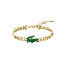 Armband Lacoste "ARTHOR, 2040226, 2040227" Armbänder Gr. Edelstahl, goldfarben (gelbgoldfarben, grün) Herren Hochzeitsmode