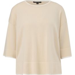 comma, Strickpullover, 3/4-Arm, überschnittene Schulter, für Damen, beige, L