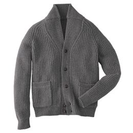 Junghans 1954 12-Ply-Kaschmir-Cardigan, 50 - Grau, Herren, aus Kaschmir