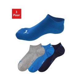 Puma Sneakersocken (3-Paar) in klassischer Form, blau|bunt|grau