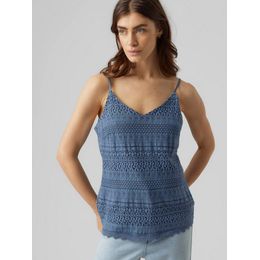 Véro Moda Vero Moda Spaghettitop VMHONEY LACE SINGLET WVN, blau