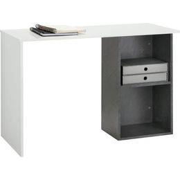 Schreibtisch Inosign "Conti" Tische Gr. B/H/T: 110 cm x 75 cm x 50 cm, weiß (weiß hochglanz, schiefer, weiß) Schreibtische