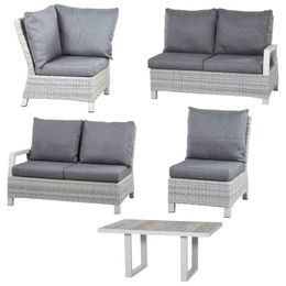 siena GARDEN Gartenlounge-Set Corido, (5-tlg), grau