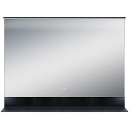 Talos Badspiegel BLACK HOME (Komplett-Set), BxH: 80x60 cm, energiesparend, schwarz