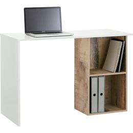 Schreibtisch Inosign "Conti" Tische Gr. B/H/T: 110 cm x 75 cm x 50 cm, weiß (weiß hochglanz, ahorn pereira, weiß) Schreibtische