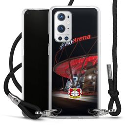 DeinDesign Handyhülle Bayer 04 Leverkusen Stadion Offizielles Lizenzprodukt, OnePlus 9 Pro Handykette Hülle mit Band Case zum Umhängen, weiß
