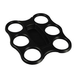 Starpak Becher 3 Becher-Trays, PS 22,4 cm x 24,4 cm x 2,4 cm schwarz für 6 Becher