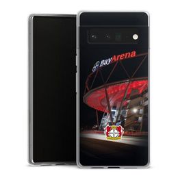 DeinDesign Handyhülle Bayer 04 Leverkusen Stadion Offizielles Lizenzprodukt, Google Pixel 6 Pro Silikon Hülle Bumper Case Handy Schutzhülle, weiß