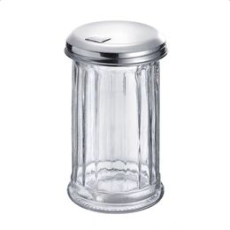 Thiru Zuckerstreuer mit Deckel aus robustem Edelstahl und Klappverschluss - 300 ml