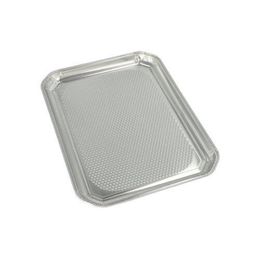 Starpak Servierplatte 3 Servierplatten, Alu eckig 35 cm x 26 cm