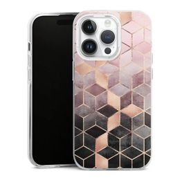 DeinDesign Handyhülle Würfel Elisabeth Fredriksson Gold & Kupfer, Apple iPhone 14 Pro Silikon Hülle Bumper Case Handy Schutzhülle, weiß, transparent