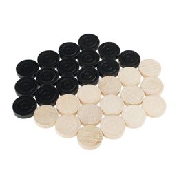 GICO Spielesammlung Damesteine / Mühlesteine 31/8mm mit 15 nat.,15 s. Blindprägung 2800