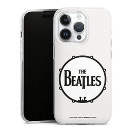 DeinDesign Handyhülle The Beatles Rock 'n' Roll Logo The Beatles - Logo Drum, Apple iPhone 14 Pro Silikon Hülle Bumper Case Handy Schutzhülle, weiß