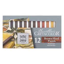 Brevilliers Cretacolor Malkreide 484 08, Braunkreide 12-teilig, ungebrannte Kreide zum Malen und Zeichnen - Made in Austria