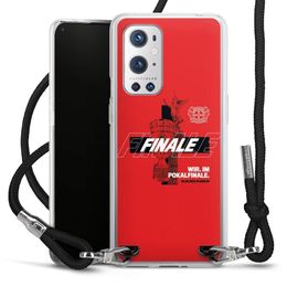 DeinDesign Handyhülle Bayer 04 Leverkusen Pokal Finale 2024 Offizielles Lizenzprodukt, OnePlus 9 Pro Handykette Hülle mit Band Case zum Umhängen, weiß