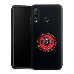 DeinDesign Handyhülle ACDC POWER UP Offizielles Lizenzprodukt ANGUS EMBLEM RED ACDC, Huawei P30 Lite Silikon Hülle Premium Case Handy Schutzhülle