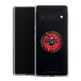 DeinDesign Handyhülle ACDC POWER UP Offizielles Lizenzprodukt ANGUS EMBLEM RED ACDC, Google Pixel 6 Pro Silikon Hülle Bumper Case Handy Schutzhülle
