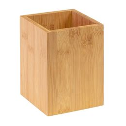 Thiru Besteckhalter Utensilienhalter aus Bambus - 10 x 10 x 13,5 cm