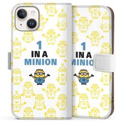 DeinDesign Handyhülle Minions Ich – Einfach unverbesserlich Bob 1 in a Minion, Apple iPhone 14 Hülle Handy Flip Case Wallet Cover Handytasche Leder