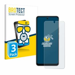 BROTECT Displayschutzglas Schutzglas für realme C65, 3 Stück, Schutzfolie Display Schutz Glas Folie matt, weiß