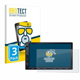 BROTECT Displayschutzglas Schutzglas für Atoto F7 WE, 3 Stück, Schutzfolie Display Schutz Glas Folie matt, weiß