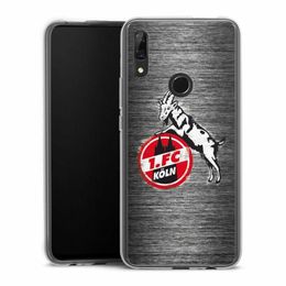 DeinDesign Handyhülle 1. FC Köln Metallic Look Offizielles Lizenzprodukt Metal Scratch 1.FC, Huawei P Smart Z Silikon Hülle Bumper Case Handy Schutzhü