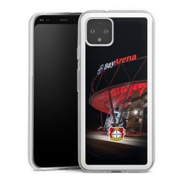 DeinDesign Handyhülle Bayer 04 Leverkusen Stadion Offizielles Lizenzprodukt, Google Pixel 4 Silikon Hülle Bumper Case Handy Schutzhülle, weiß