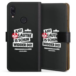 DeinDesign Handyhülle 1. FCK Pokal Finale 2024 1. FC Kaiserslautern, Xiaomi Redmi Note 7 Hülle Handy Flip Case Wallet Cover, schwarz
