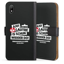 DeinDesign Handyhülle 1. FCK Pokal Finale 2024 1. FC Kaiserslautern, Huawei Y5 (2019) Hülle Handy Flip Case Wallet Cover Handytasche Leder, schwarz