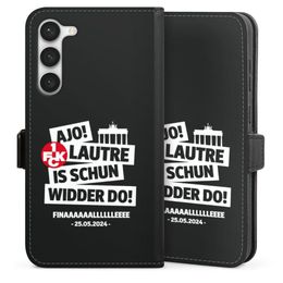 DeinDesign Handyhülle 1. FCK Pokal Finale 2024 1. FC Kaiserslautern, Samsung Galaxy S23+ Hülle Handy Flip Case Wallet Cover, schwarz