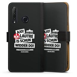 DeinDesign Handyhülle 1. FCK Pokal Finale 2024 1. FC Kaiserslautern, Huawei Honor 20 Lite Hülle Handy Flip Case Wallet Cover, schwarz