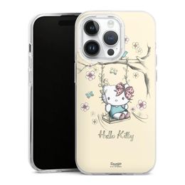 DeinDesign Handyhülle Hello Kitty Fanartikel Offizielles Lizenzprodukt Hello Kitty Natur, Apple iPhone 14 Pro Silikon Hülle Bumper Case Handy Schutzhü