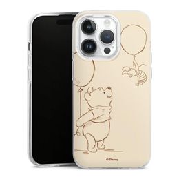 DeinDesign Handyhülle Winnie Puuh Disney Offizielles Lizenzprodukt Winnie & Ferkel, Apple iPhone 14 Pro Silikon Hülle Bumper Case Handy Schutzhülle