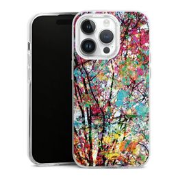 DeinDesign Handyhülle Malerei Blätter Kunst Autumn8, Apple iPhone 14 Pro Silikon Hülle Bumper Case Handy Schutzhülle, weiß, transparent