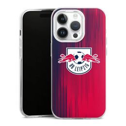 DeinDesign Handyhülle Wappen RB Leipzig Offizielles Lizenzprodukt RB Leipzig Blau Rot, Apple iPhone 14 Pro Silikon Hülle Bumper Case Handy Schutzhülle